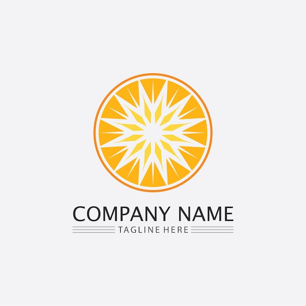 Radiant Orange Sun Emblem for Vibrant Branding | Jiffy Designs