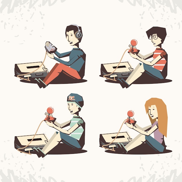 Diverse Collection of Retro-Inspired Gaming Avatars | Jiffy Designs