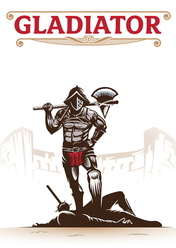 Gladiator. Vector Illustration For Book Cover, History Theme, Tshirt ...