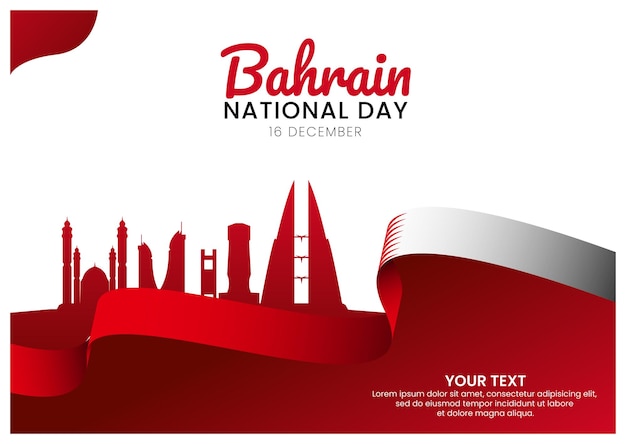 Iconic Bahraini Landmarks Silhouetted in Bold Red Hues | Jiffy Designs