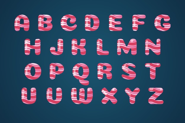 Vibrant Striped Alphabet on Navy Background | Jiffy Designs
