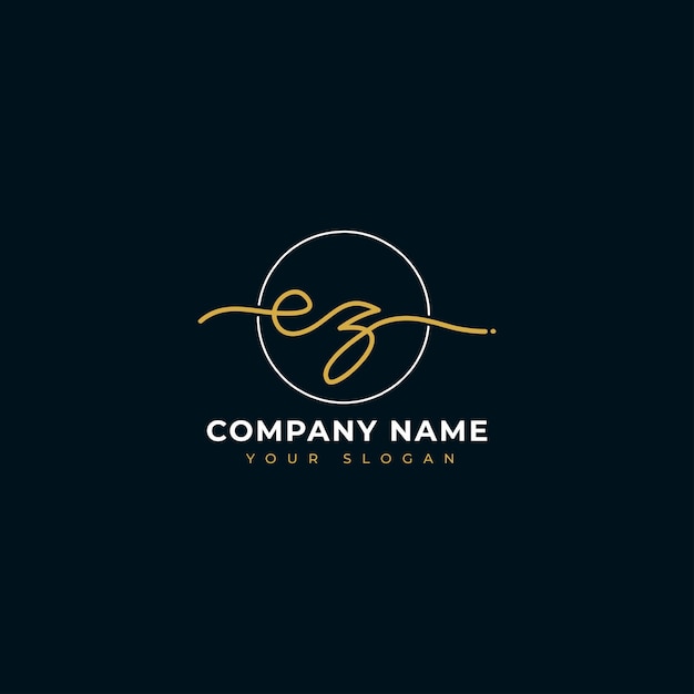 Elegant golden monogram logo with flowing calligraphic initials | Jiffy ...