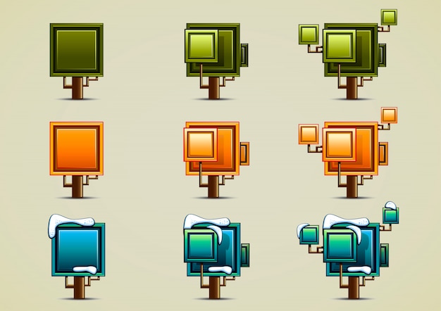 Vibrant Pixelated Robot Characters in Multiple Color Variations | Jiffy ...