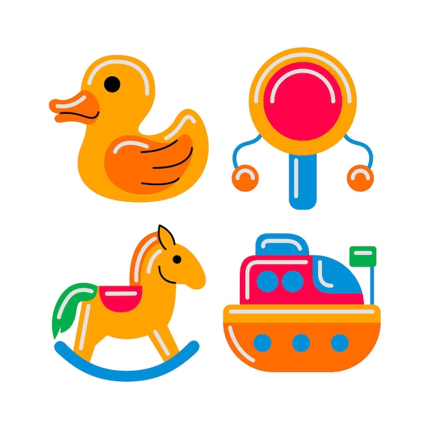 Vibrant Collection of Playful Toy Icons | Jiffy Designs