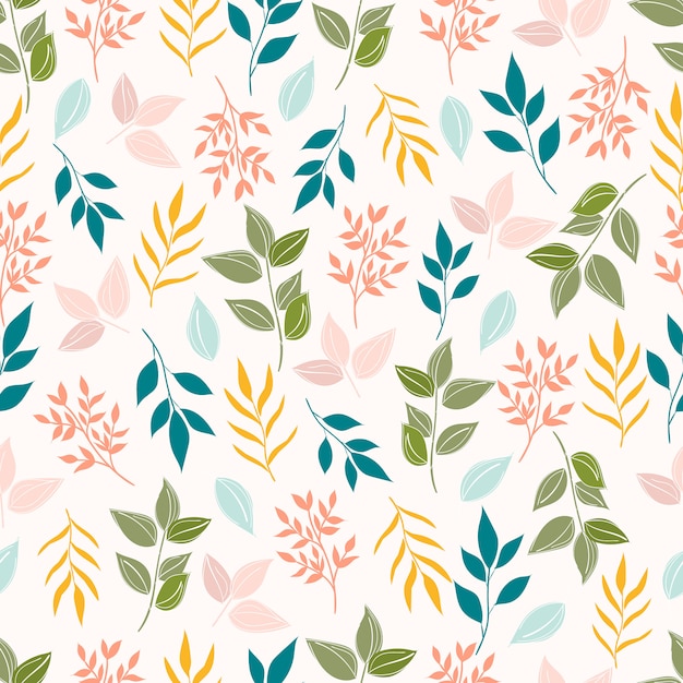 Vibrant Botanical Foliage Motif with Lively Leaf Patterns | Jiffy Designs