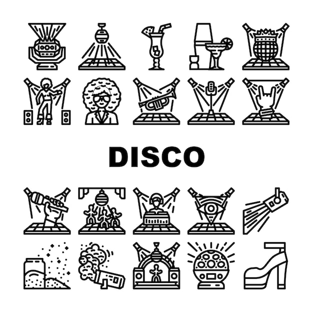 Diverse Disco-Themed Graphic Collection with Vibrant Visuals | Jiffy ...