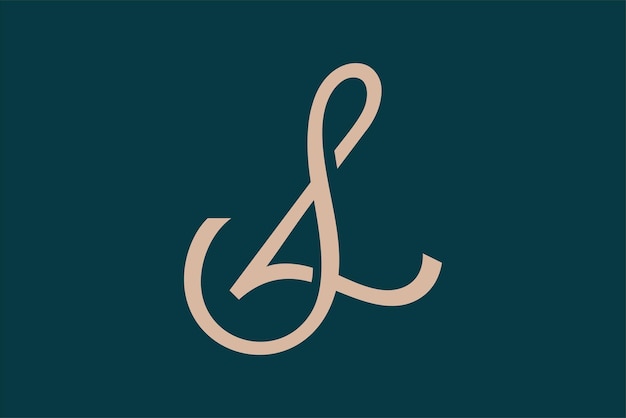 Elegant Cursive Calligraphic Flourish on Teal Background | Jiffy Designs