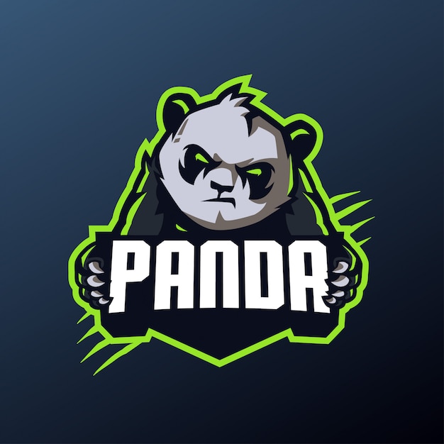 Fierce and Fearless Panda Logo Icon with Bold Lettering | Jiffy Designs