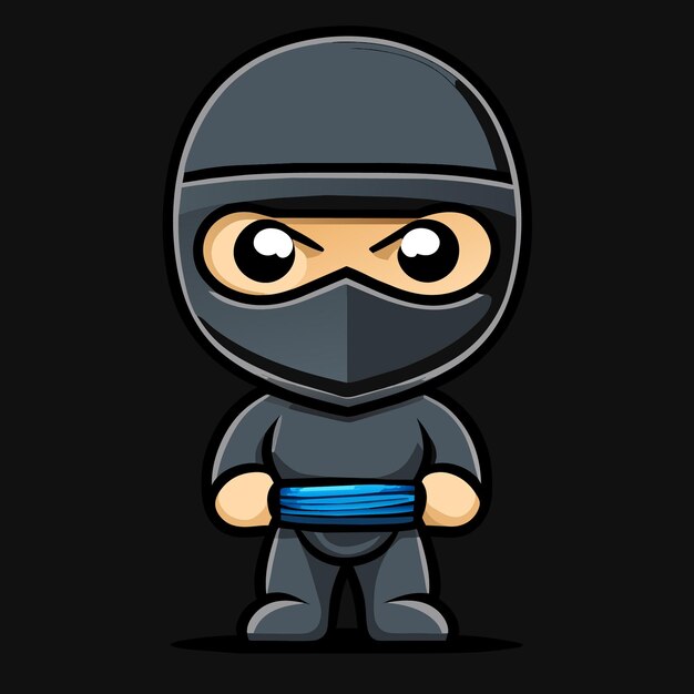 Fearless Ninja Warrior in Sleek Stealth Attire | Jiffy Designs