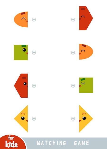 Vibrant Geometric Shapes Matching Game for Kids | Jiffy Designs
