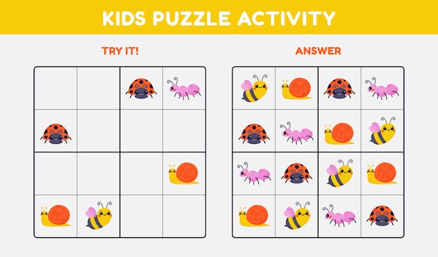 Charming Insect-Themed Kids Puzzle Activity | Jiffy Designs