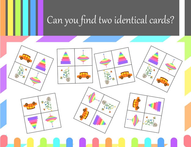 Colorful Collection of Playful Illustrated Icons for Visual Matching ...