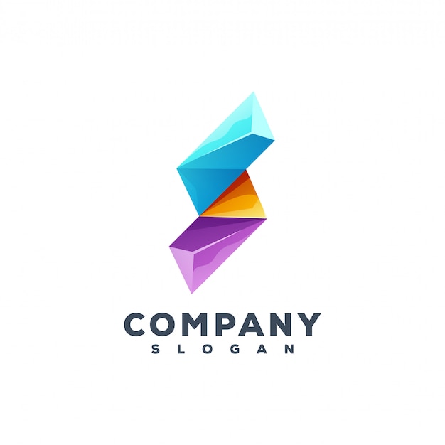 Vibrant Geometric Shapes Logo with Company Slogan | Jiffy Designs