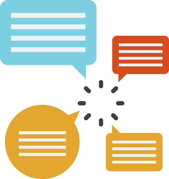 Vibrant Conversation Bubbles with Minimalist Graphic Design | Jiffy Designs