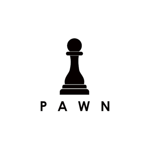 Minimalist Chess Pawn Silhouette with Bold Text | Jiffy Designs