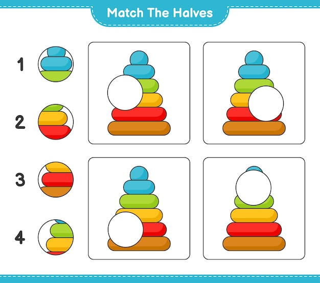 Colorful Stacking Toy Pyramid Matching Game | Jiffy Designs