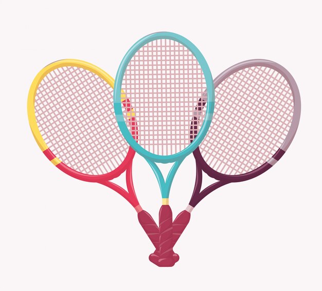 Vibrant Tennis Rackets in Playful Pastel Hues | Jiffy Designs