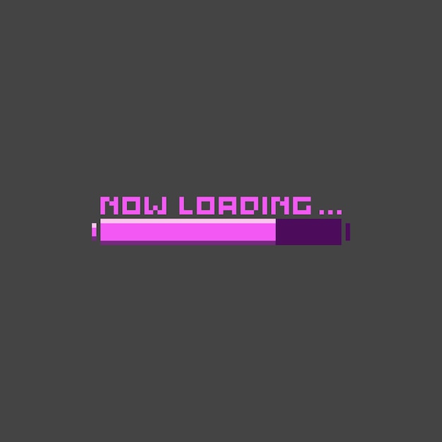 Retro-Inspired Loading Screen with Neon Pink Text | Jiffy Designs