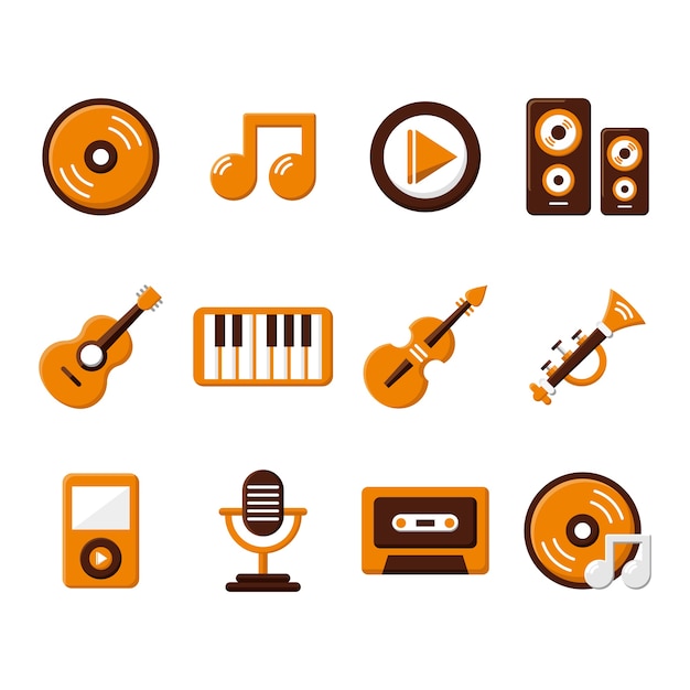 Vibrant Musical Icons: A Harmonious Collection of Instruments and ...