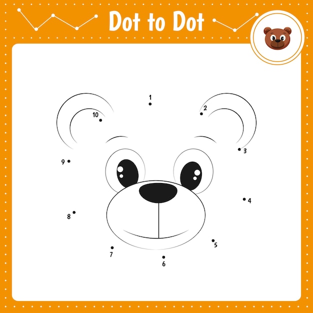 Adorable Teddy Bear Dot-to-Dot Puzzle | Jiffy Designs