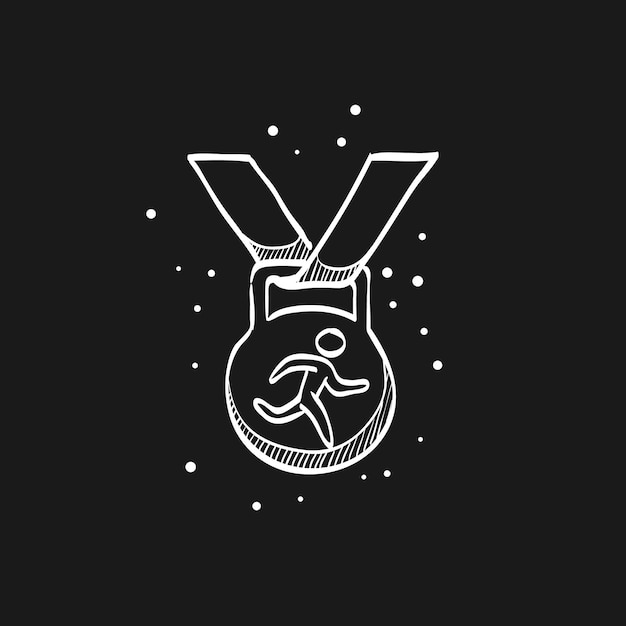 Captivating Cosmic Medal Design with Swimmer Silhouette | Jiffy Designs