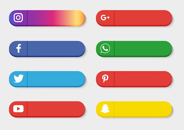 Vibrant Social Media Icons in Gradient Color Scheme | Jiffy Designs
