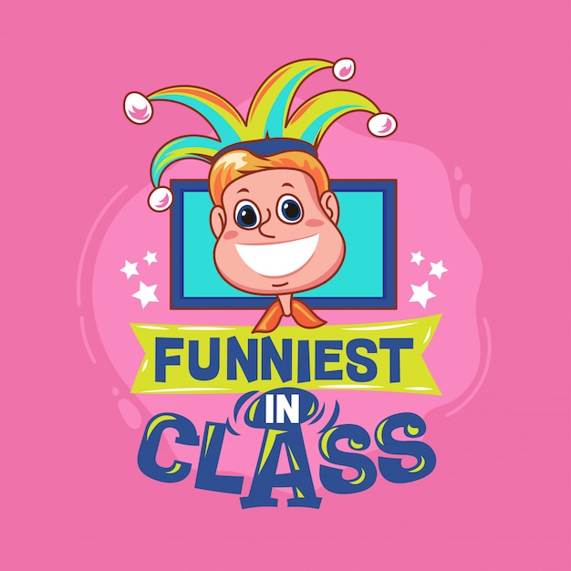 Cheerful Jester Mascot for the 'Funniest in Class' Design | Jiffy Designs