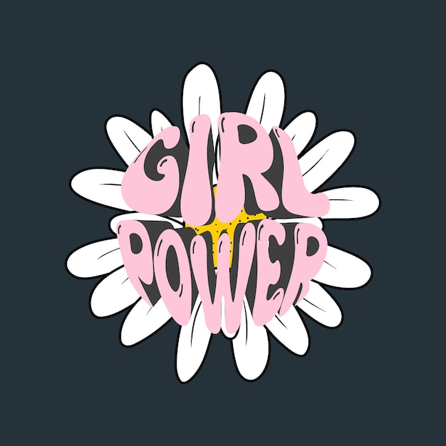 Vibrant Floral 'Girl Power' Graphic Design | Jiffy Designs