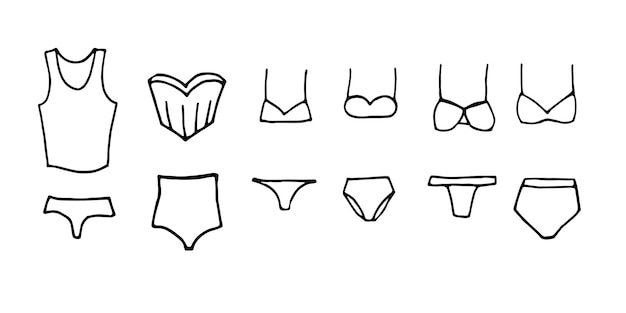 Diverse Lingerie and Undergarment Silhouettes for Versatile Design ...