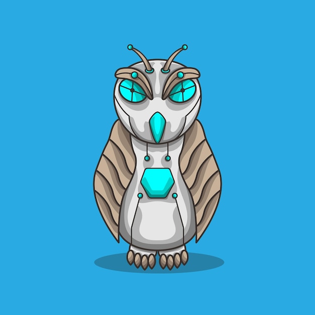 Whimsical Alien Owl with Vibrant Eyes and Potion | Jiffy Designs