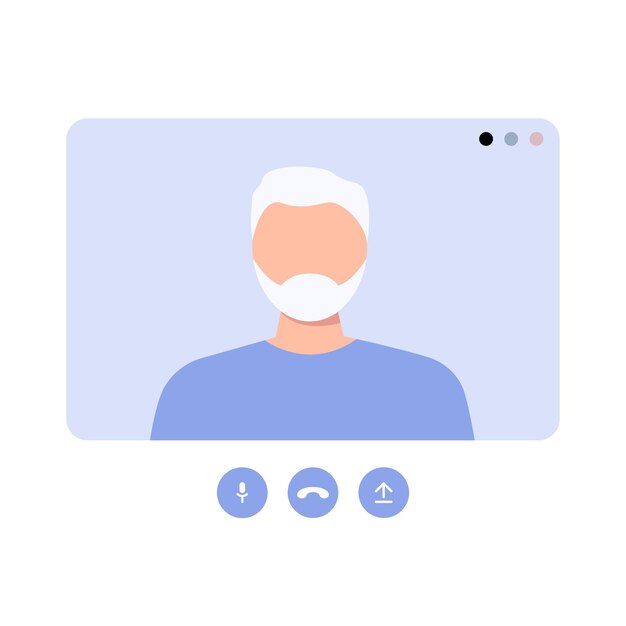 Minimalist Portrait in Video Call Interface | Jiffy Designs