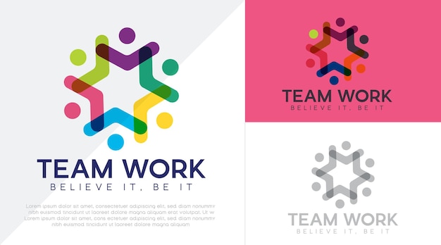 Vibrant Teamwork Symbols: Colorful Figures in Synergistic Formation ...