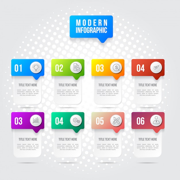 Vibrant Numbered Infographic Panels with Descriptive Text | Jiffy Designs