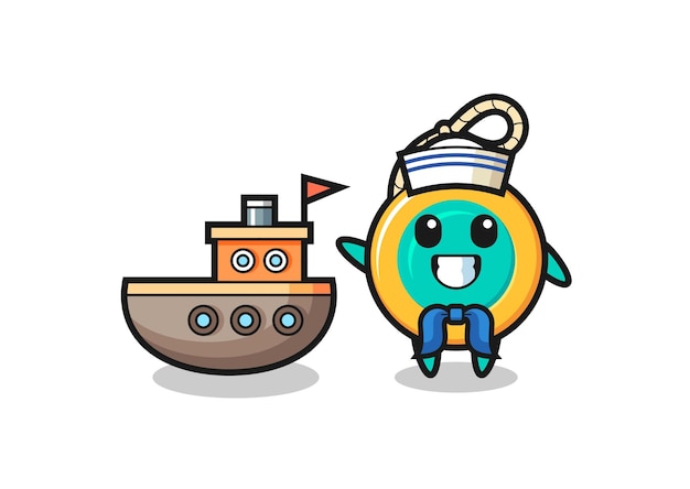 Cheerful Cartoon Character Sailing on a Toy Boat | Jiffy Designs