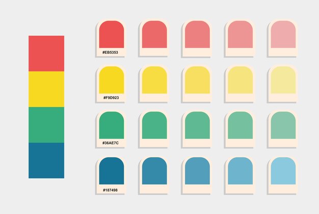 Vibrant Color Palette with Geometric Shapes and Swatches | Jiffy Designs