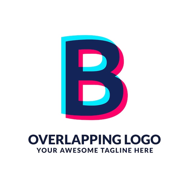 Vibrant Overlapping Letter B Logo with Tagline | Jiffy Designs