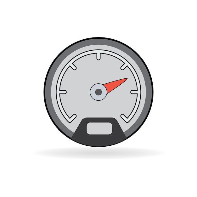 Analog Speedometer Gauge with Red Needle Indicator | Jiffy Designs