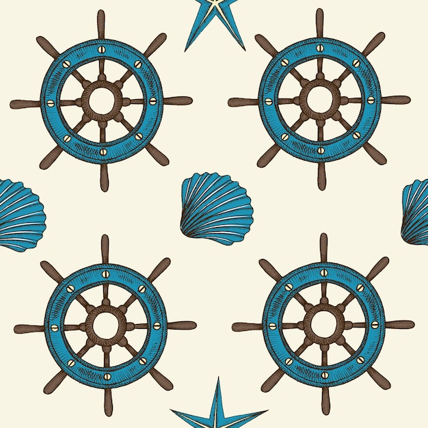 Nautical Wheel and Shell Pattern Collection | Jiffy Designs