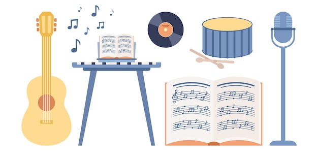 Vibrant Musical Instruments and Melodic Compositions | Jiffy Designs