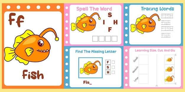 Colorful Collection of Educational Activities Featuring Adorable Fish ...