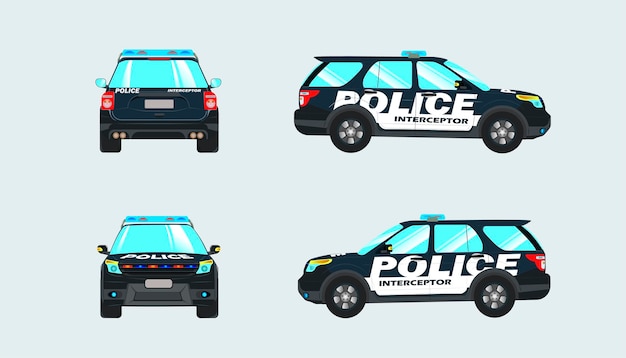 Vibrant Police Vehicles with Distinct Designs and Markings | Jiffy Designs