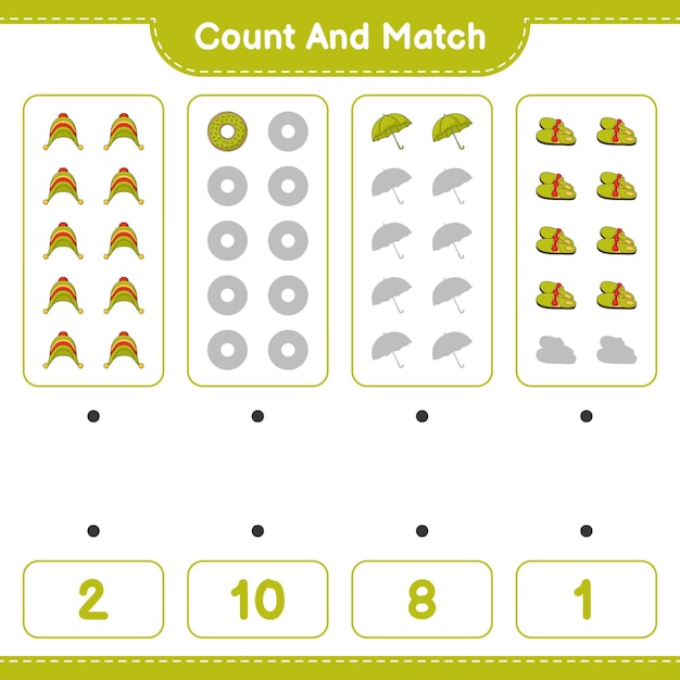 Playful Count and Match Game with Diverse Food Elements | Jiffy Designs