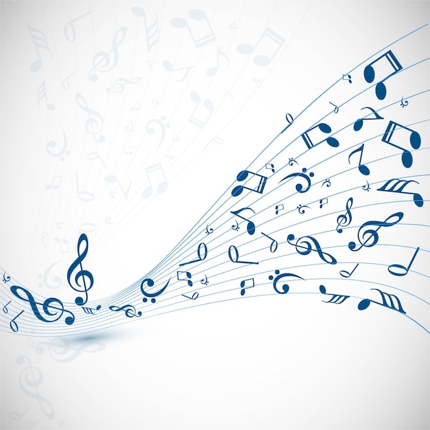Enchanting Musical Notes Cascade in Flowing Harmony | Jiffy Designs