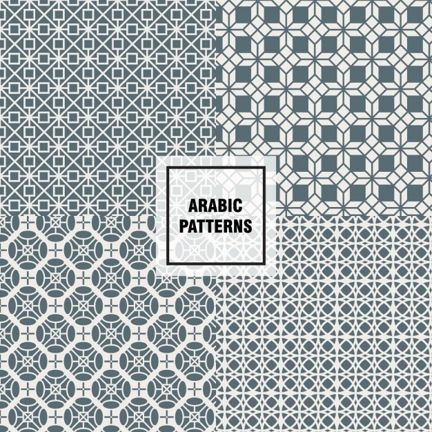 Intricate Arabic Geometric Pattern Collection with Text Overlay | Jiffy ...