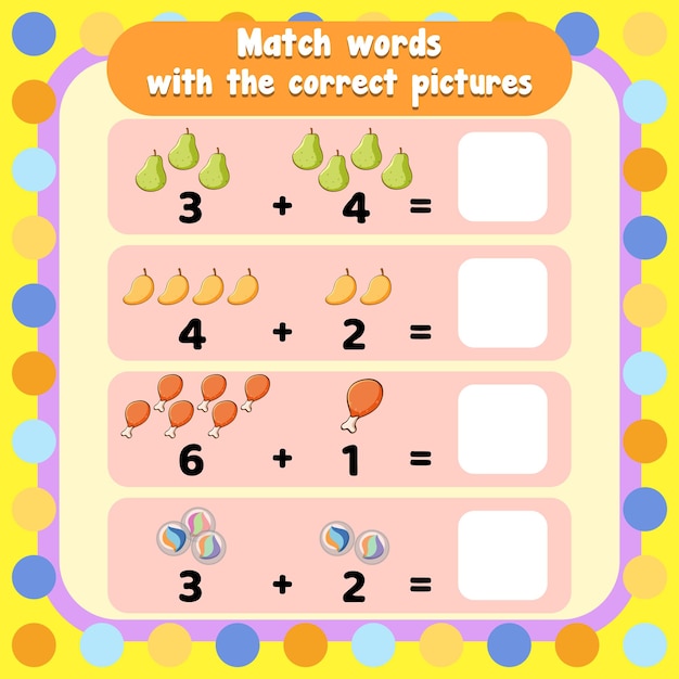 Matching Math Equations with Vibrant Visual Aids | Jiffy Designs