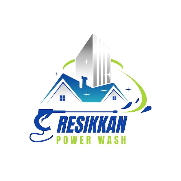 Vibrant Residential Power Washing Service Logo Design | Jiffy Designs