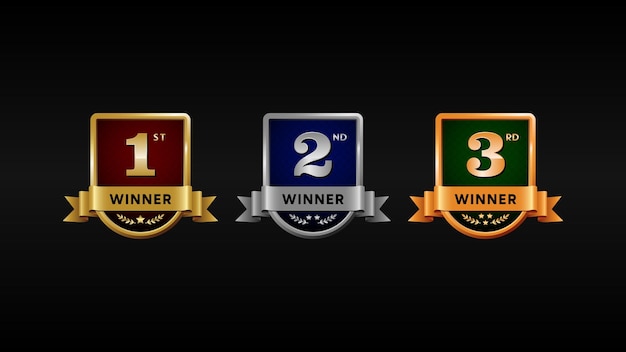 Elegant Award Emblems with Numbered Placards and Ribbons | Jiffy Designs