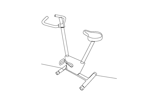 Minimalist Outline of a Stationary Exercise Bike | Jiffy Designs