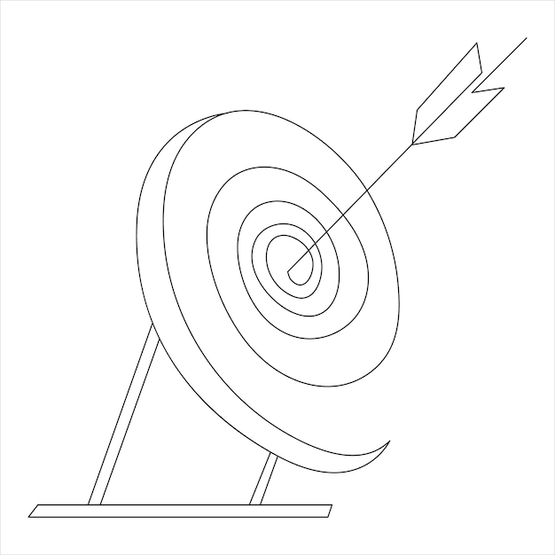 Minimalist Bullseye with Arrow Target Illustration | Jiffy Designs