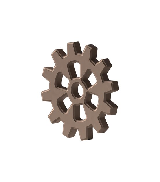 Intricate Gear-Shaped Sculpture in Muted Brown Tones | Jiffy Designs